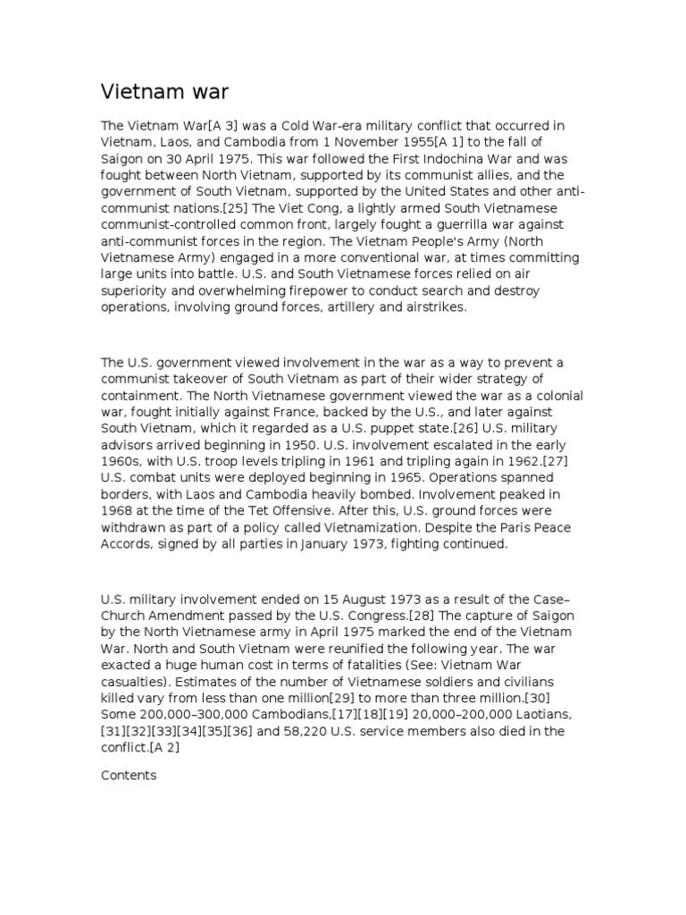 Vietnam War | Vietnam War | South Vietnam