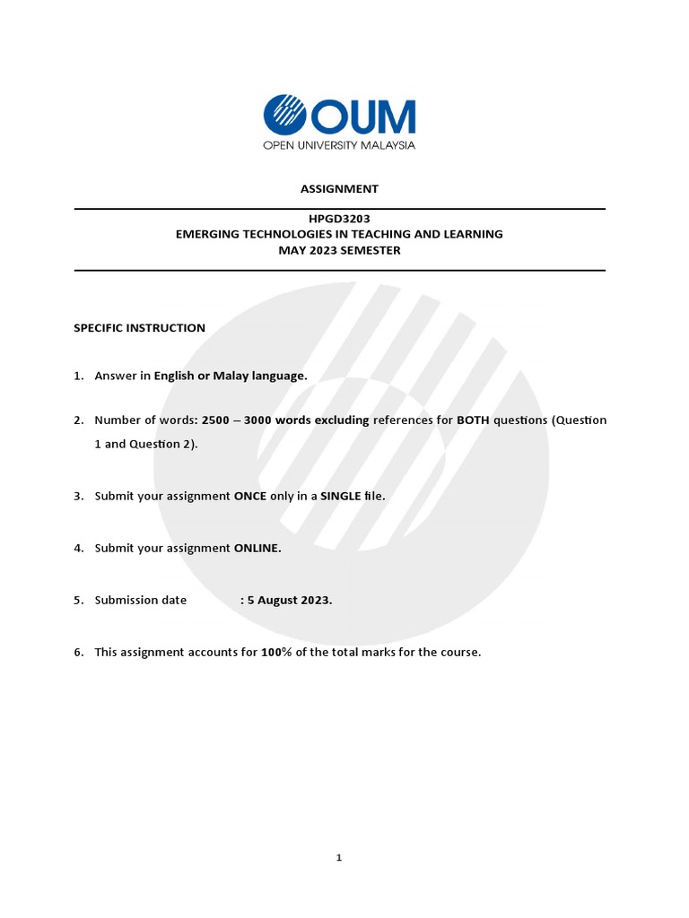 Assignment OUM | PDF | Artificial Intelligence | Intelligence (AI ...