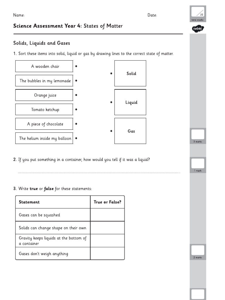 States of Matter Test 2 | PDF