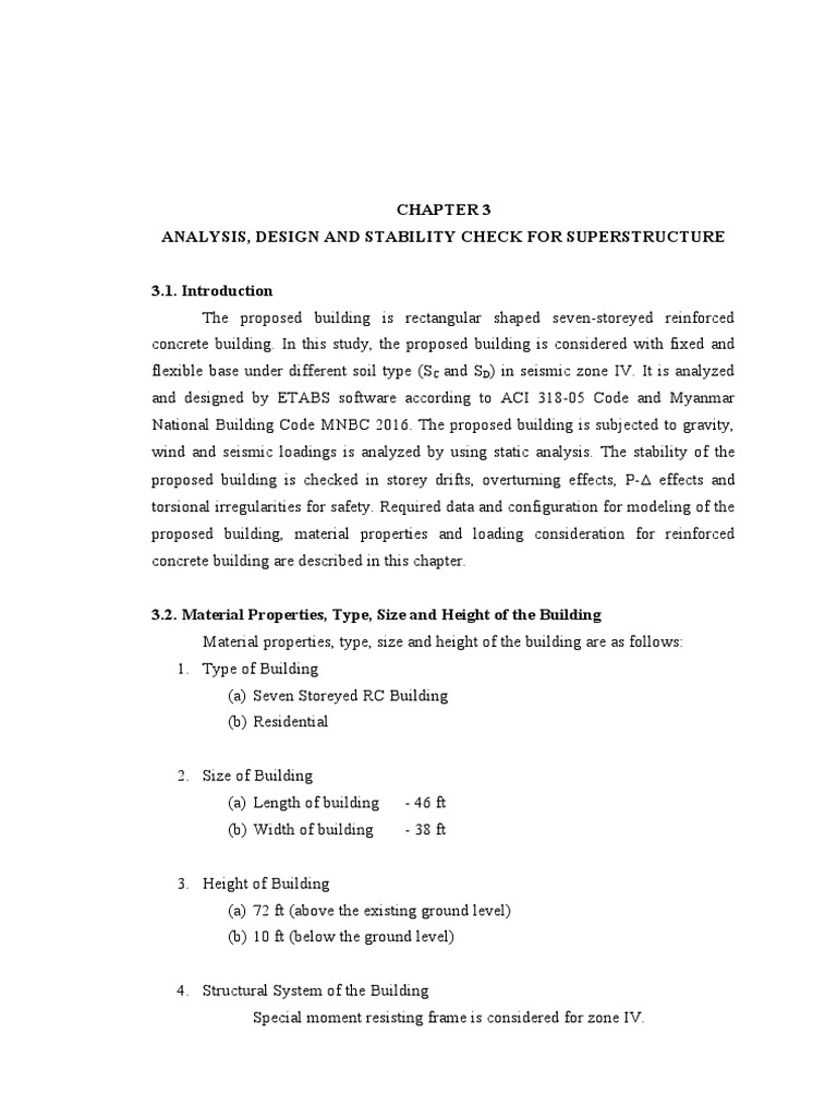 Superstructure Analysis and Design Guide | PDF | Structural Load | Strength Of Materials