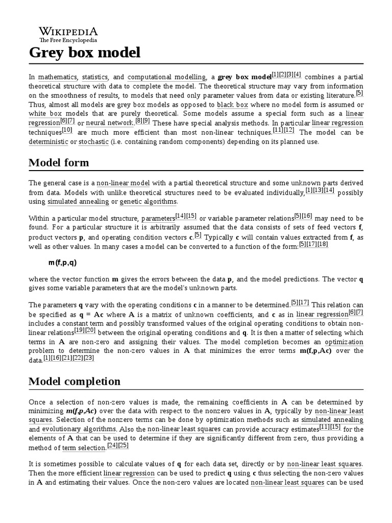 Grey Box Model | PDF