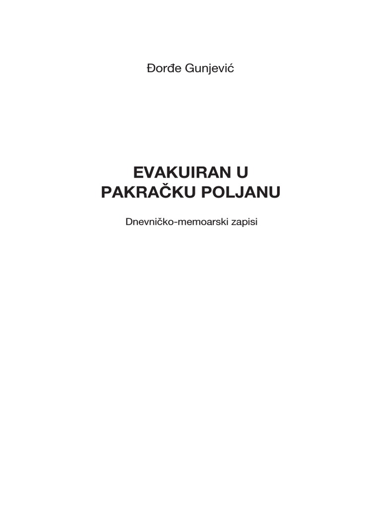 Djordje Gunjevic - Pakracka Poljana | PDF