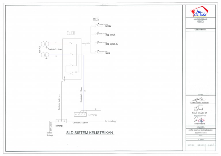 Single Line Diagram Model LT 1 | PDF