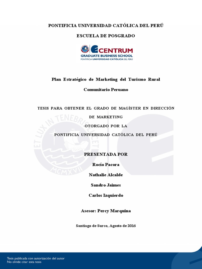 Estrategia de Marketing TRC Perú | PDF
