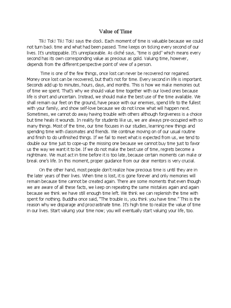 Value of Time | PDF