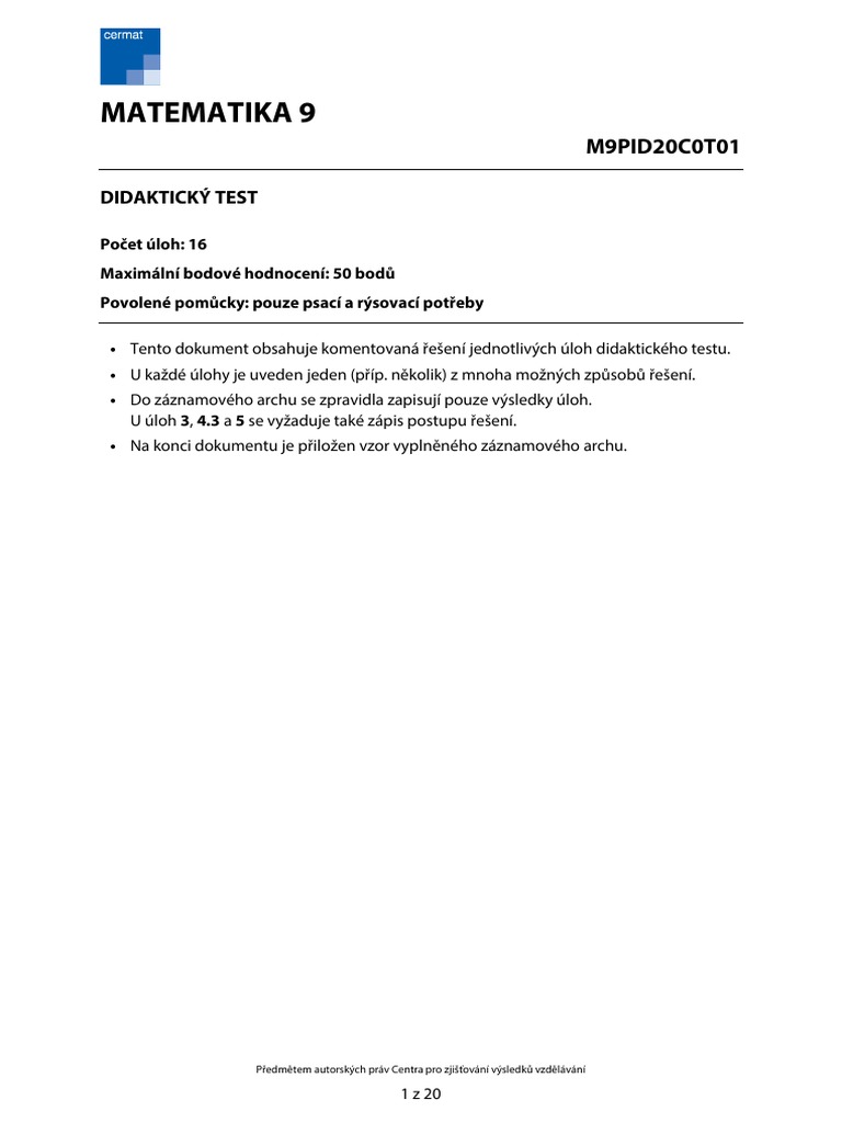 M9PID20C0T01 Reseni Final ZA | PDF