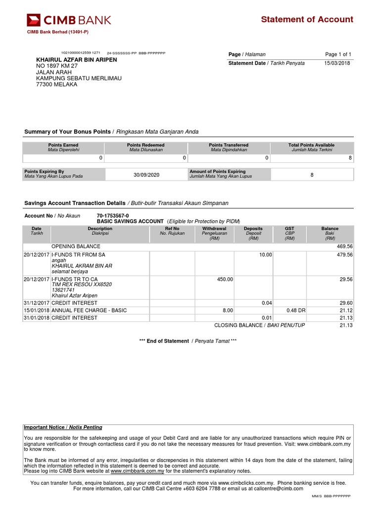 Statement of Account | PDF | Credit Card | Business