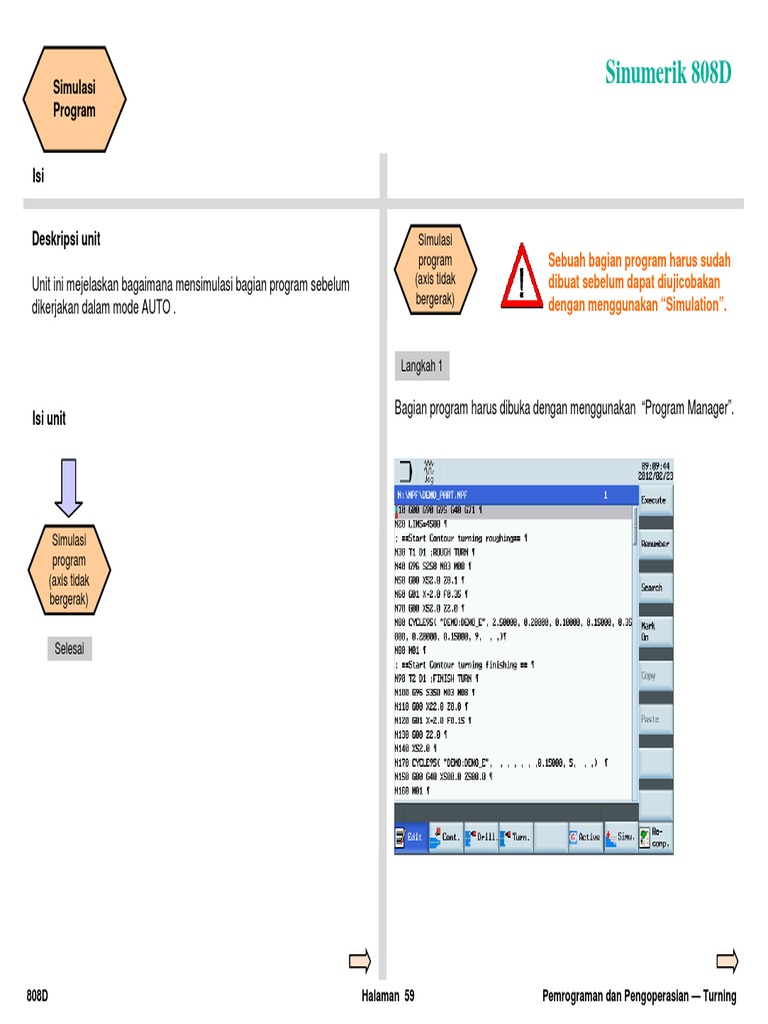 In 808D GUT7 Simulasi Program | PDF