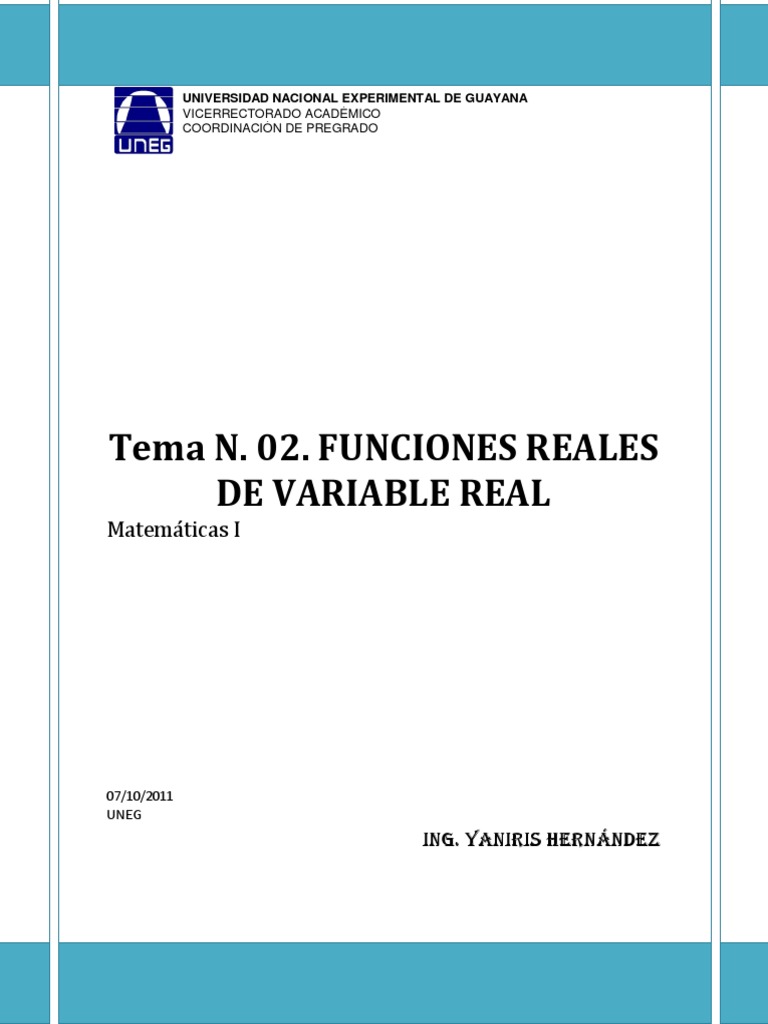 Guía N. 02. Funciones Reales de Variable Real - YHS | Descargar gratis PDF | Geometría ...