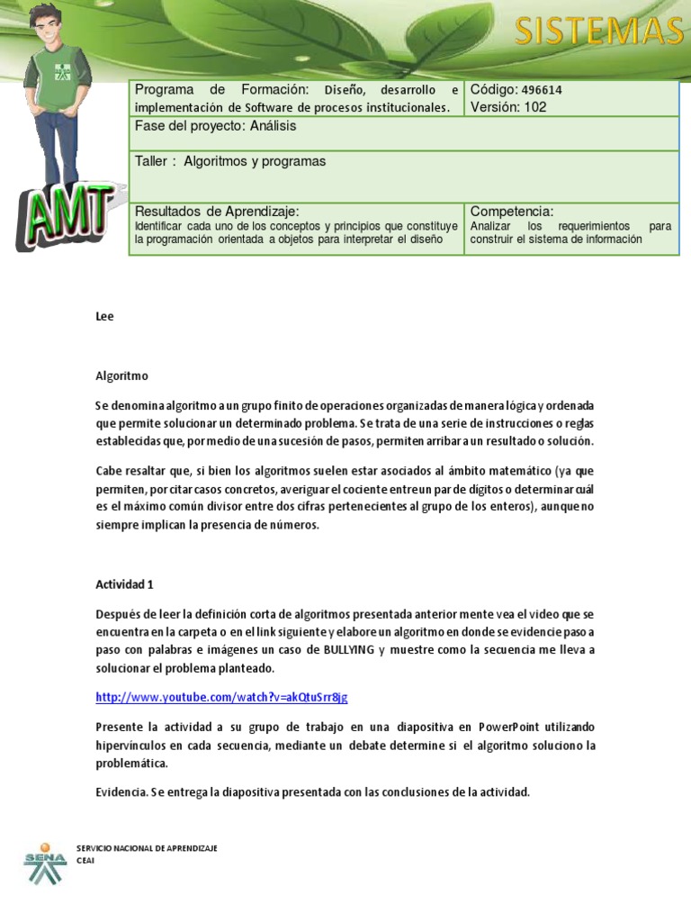 Taller de Algoritmos y Programación | PDF | Informática