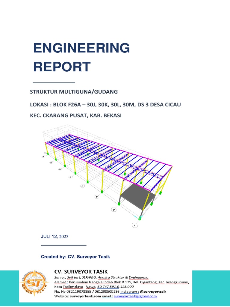 Analisa Struktur Gudang Cikarang | PDF