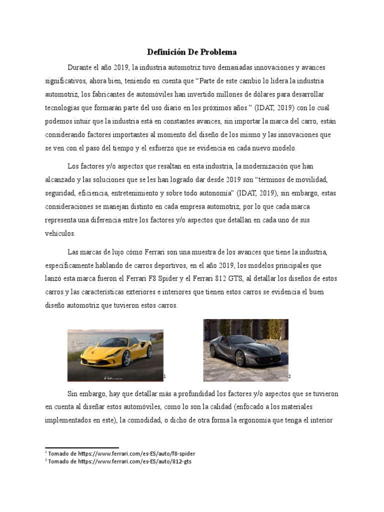 Definicion de Problema 15 - 06 | PDF | Ferrari | Coche