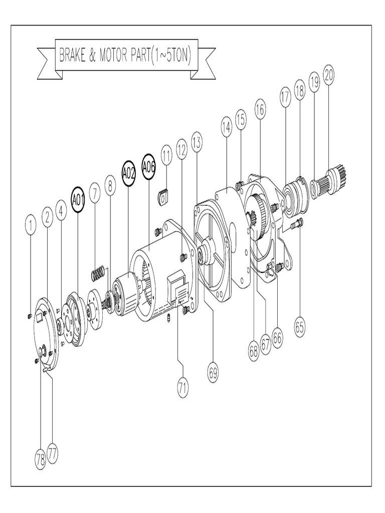K-trolley Motor & Brake Part-분해도 | PDF