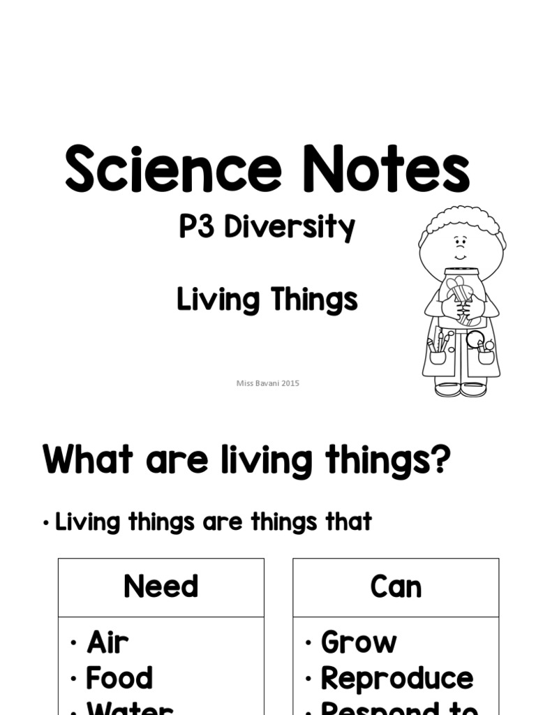 Science Notes P3 Diversity Living Things | PDF
