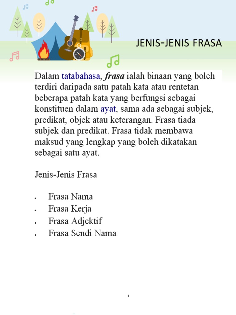 FRASA NAMA KERJA ADJEKTIF DAN SENDI NAMA | PDF