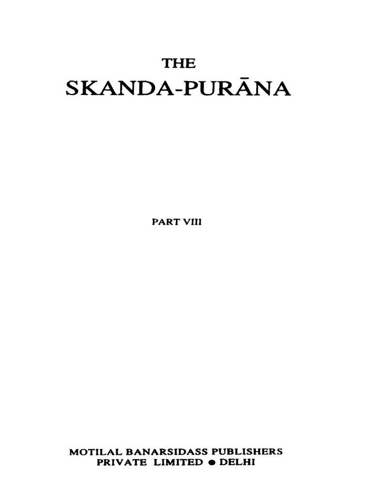 Skanda Purana Vol 08 of 20 Book III Brahma Khanda s01 Setu Mahatmya ...