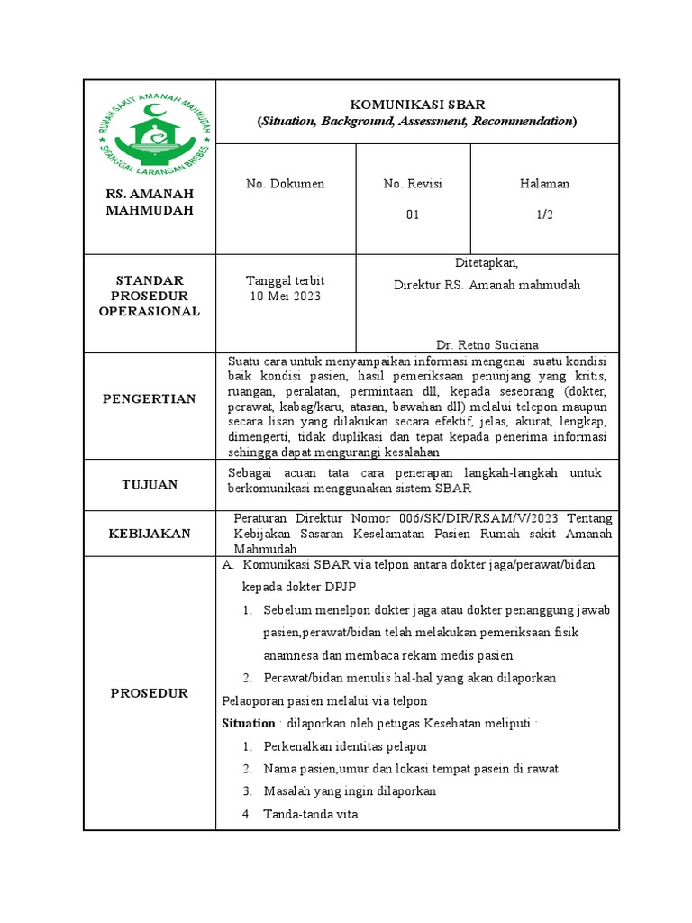 Spo Komunikasi Efektif Sbar | PDF