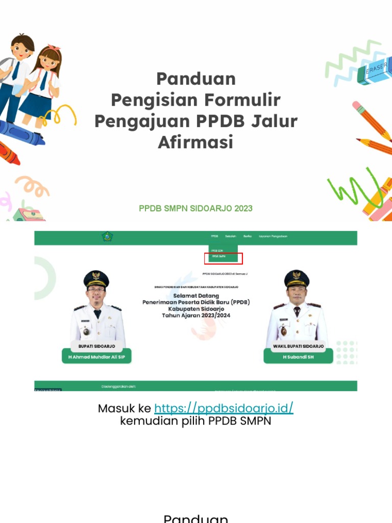 Panduan Pengisian Formulir Pengajuan PPDB Jalur Afirmasi | PDF | Karier & Perkembangan