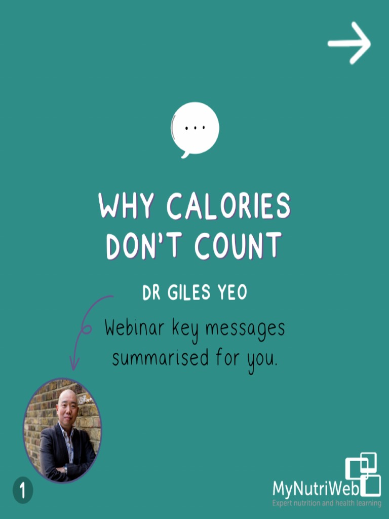 Why Calories Dont Count FV | PDF