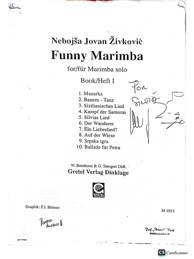 Funny Marimba - Book 1 | PDF