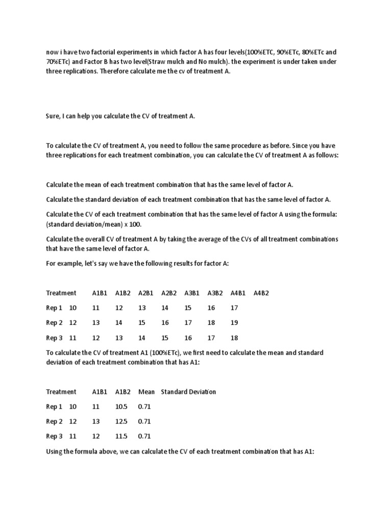 Now I Have Two Factorial Experiments in Which Factor A Has Four Levels ...