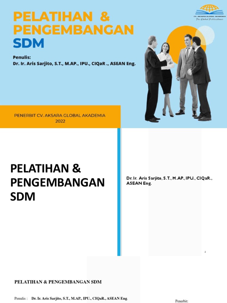 Ebook Pelatihan & Pengembangan SDM Dr. Ir. Aris Sarjito, S.T., M.AP., IPU., CIQaR., ASEAN Eng. | PDF