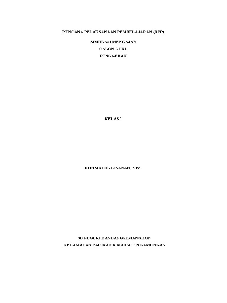 RPP Guru Penggerak | PDF