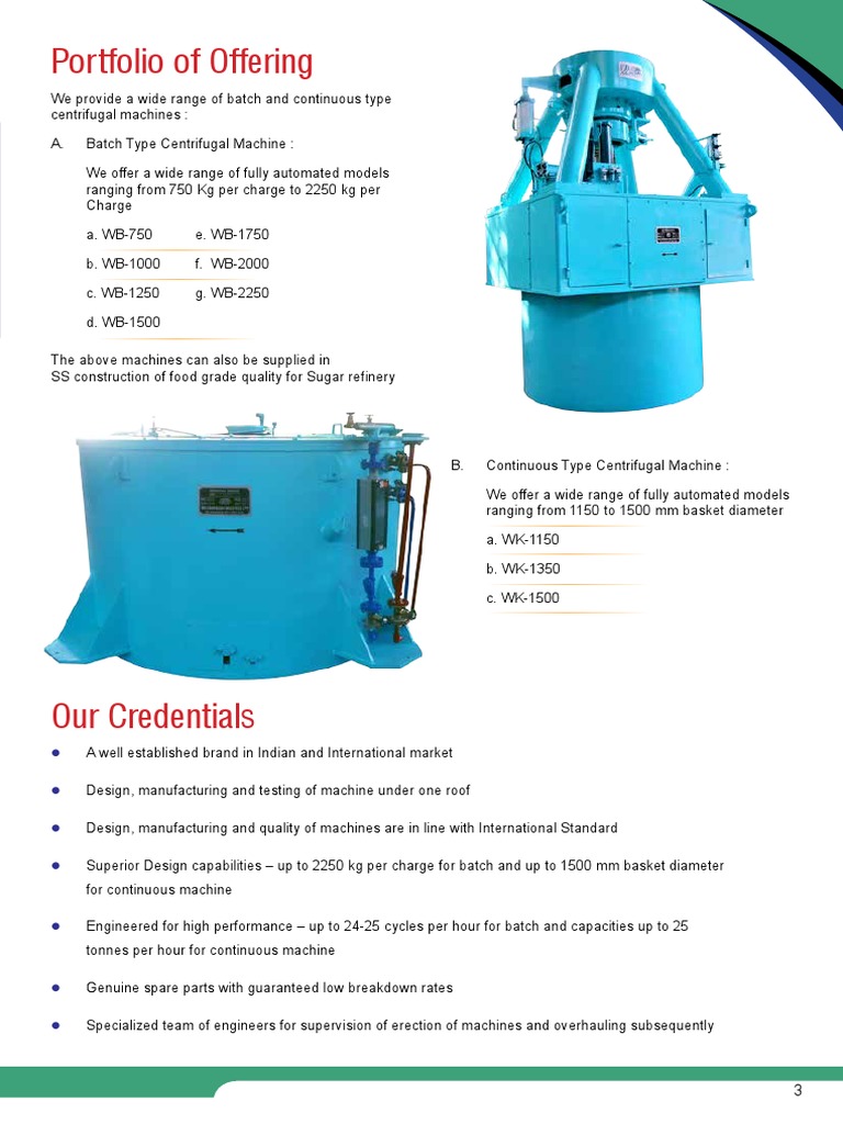 Centrifugal Machines Brochure | PDF