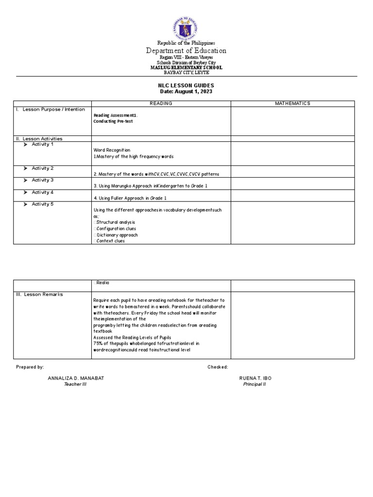 NLC Lesson Guide | PDF | Applied Linguistics | Pedagogy