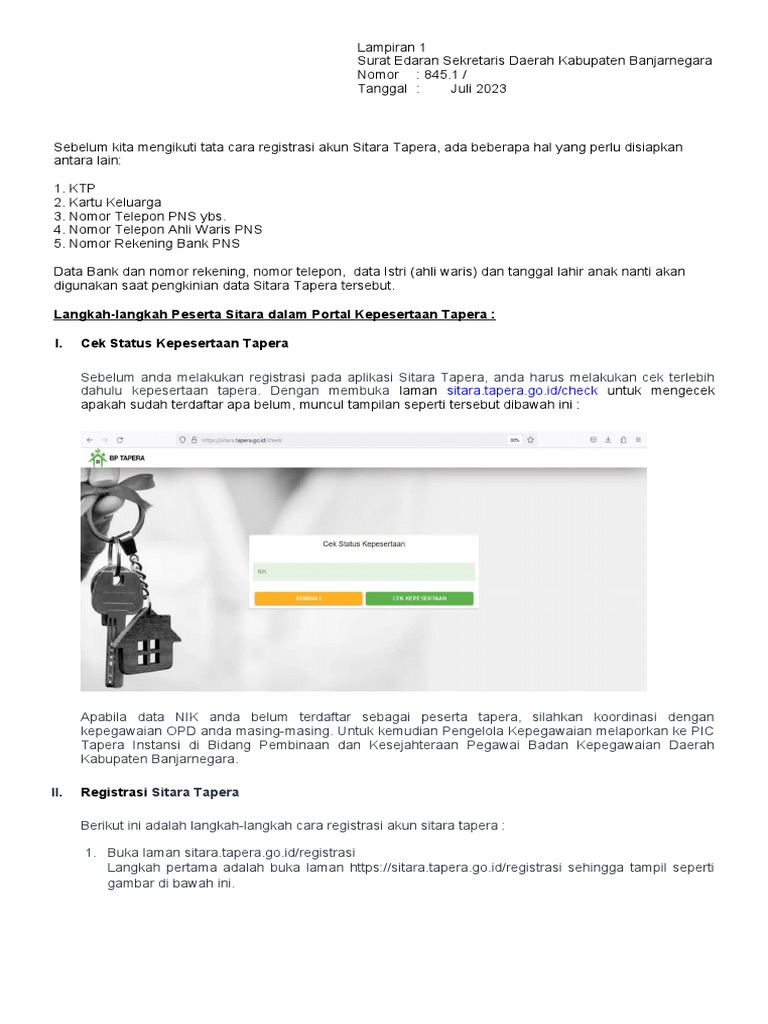 Panduan Registrasi Sitara Tapera | PDF