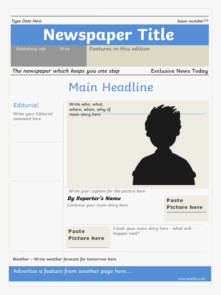 Newspaper Layout Template Guide | PDF