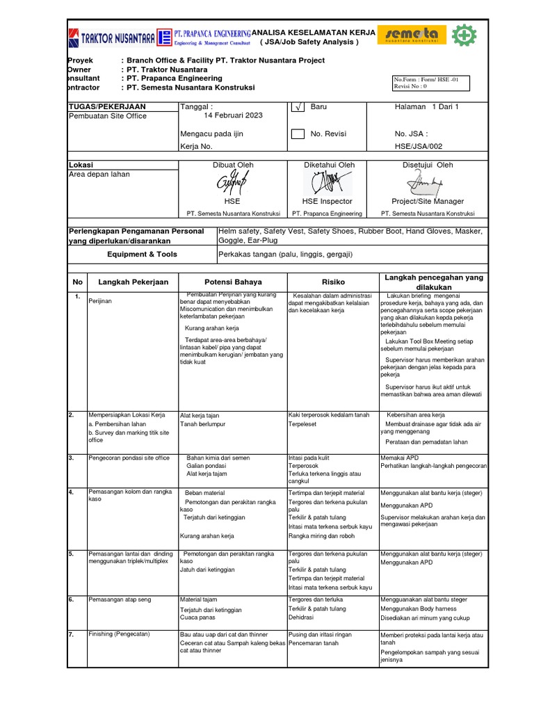JSA 02 Site Office | PDF