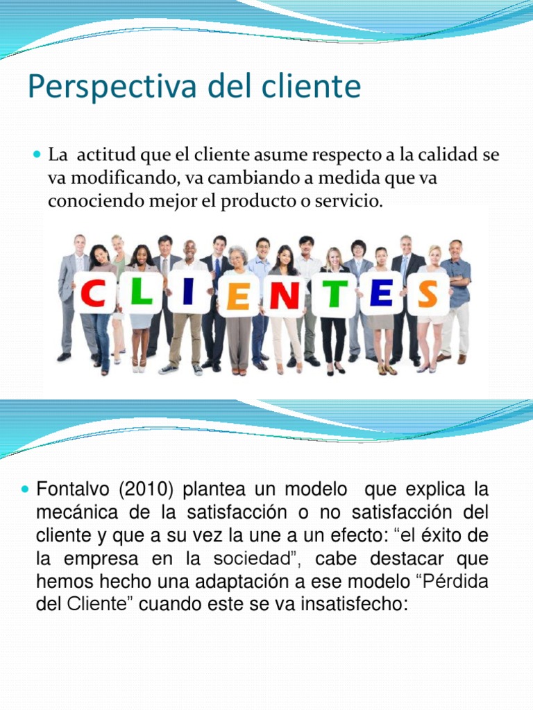Capitulo 9 Perspectiva Del Cliente | PDF | Software | Calidad (comercial)