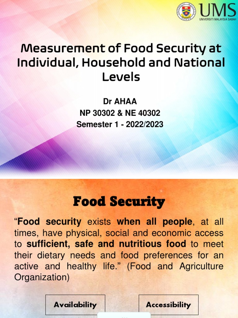 Food Security Measurement Methods | PDF | Social Science