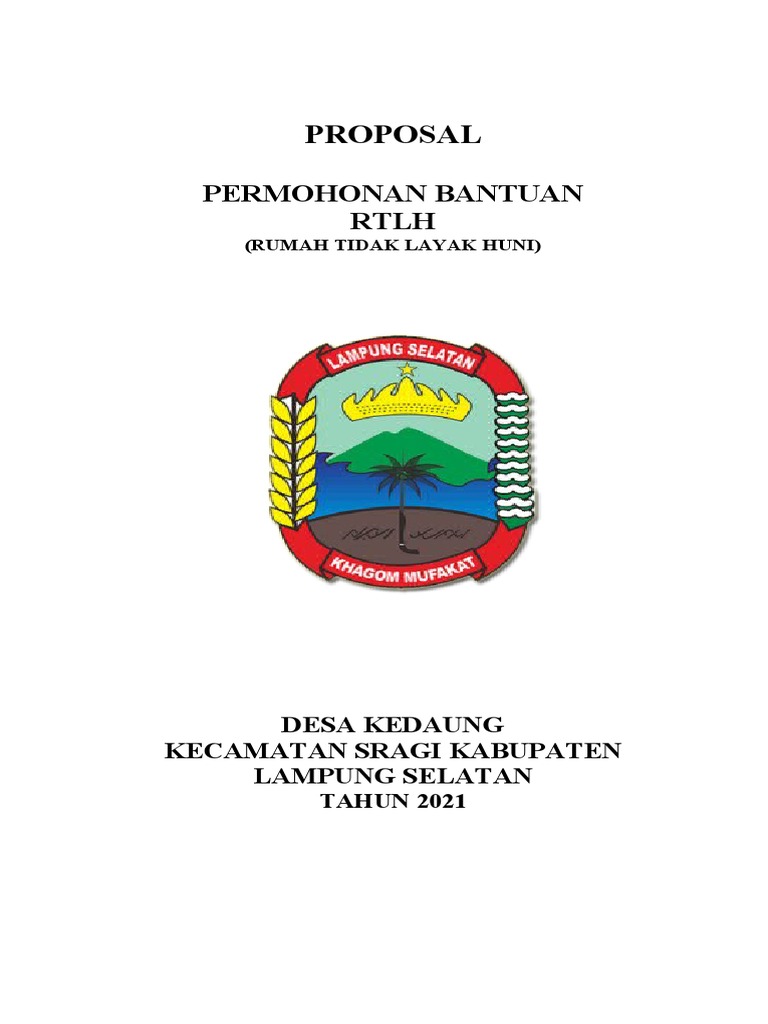 PROSAL RTLH Desa | PDF