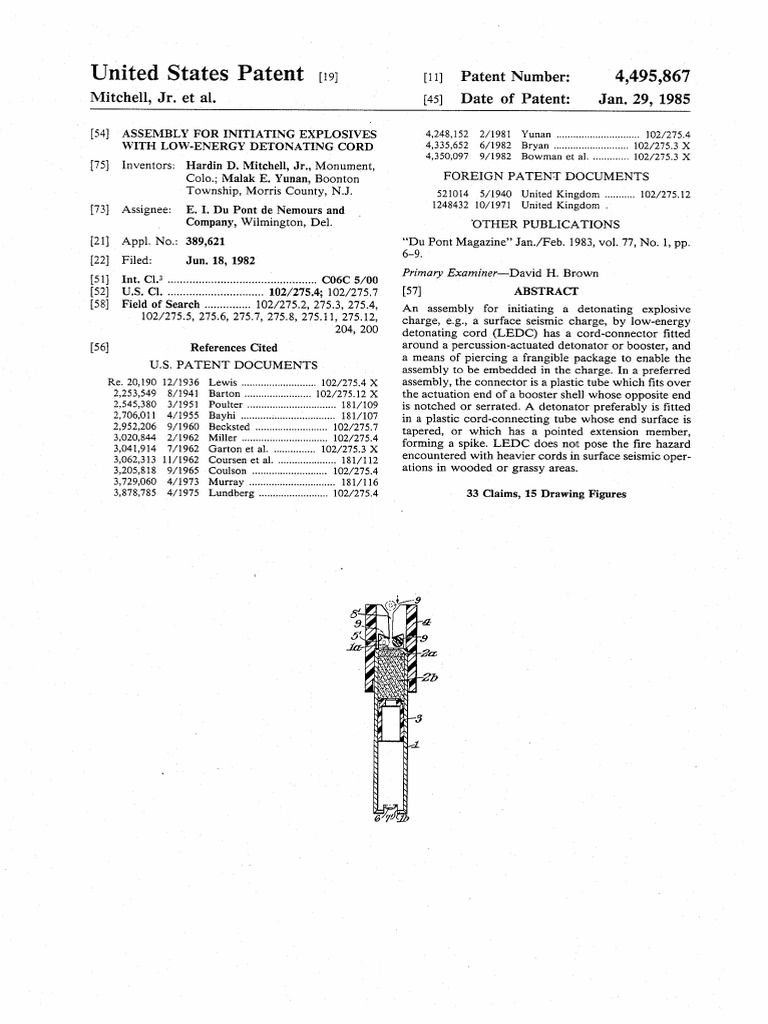United States Patent (19) : Mitchell, Jr. Et Al. Jan. 29, 1985 | PDF ...