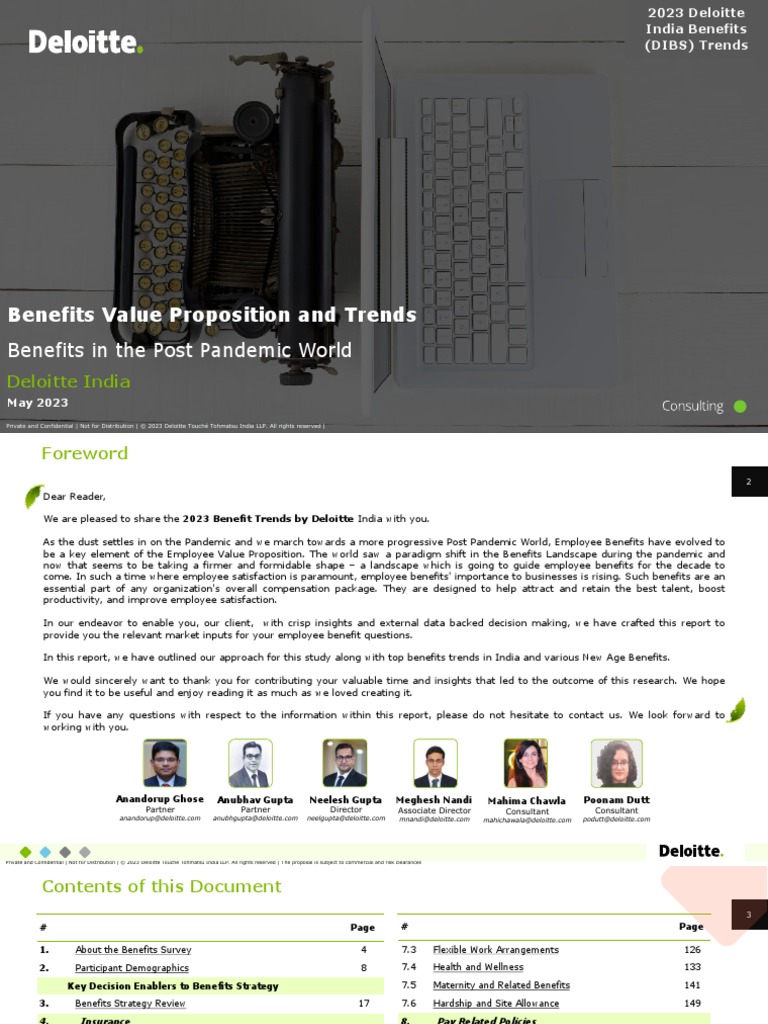 2023 Deloitte India Benefits Survey | PDF | Employment | Insurance