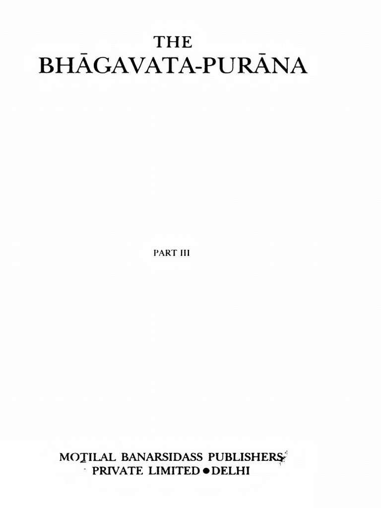 Bhagavata Purana ENG 03 | PDF
