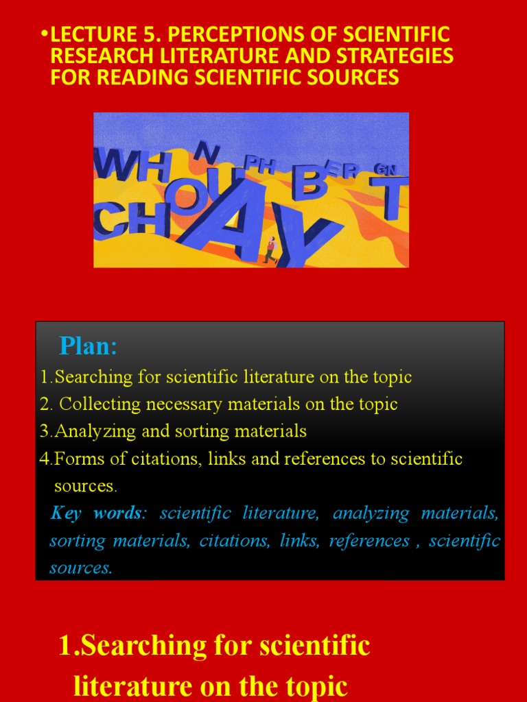 Research Literature and Strategies For Reading Scientific Sources | PDF ...