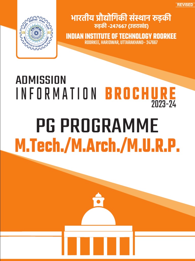 IIT Roorkee PG Admission Guide 2023-24 | PDF | Academic Degree ...