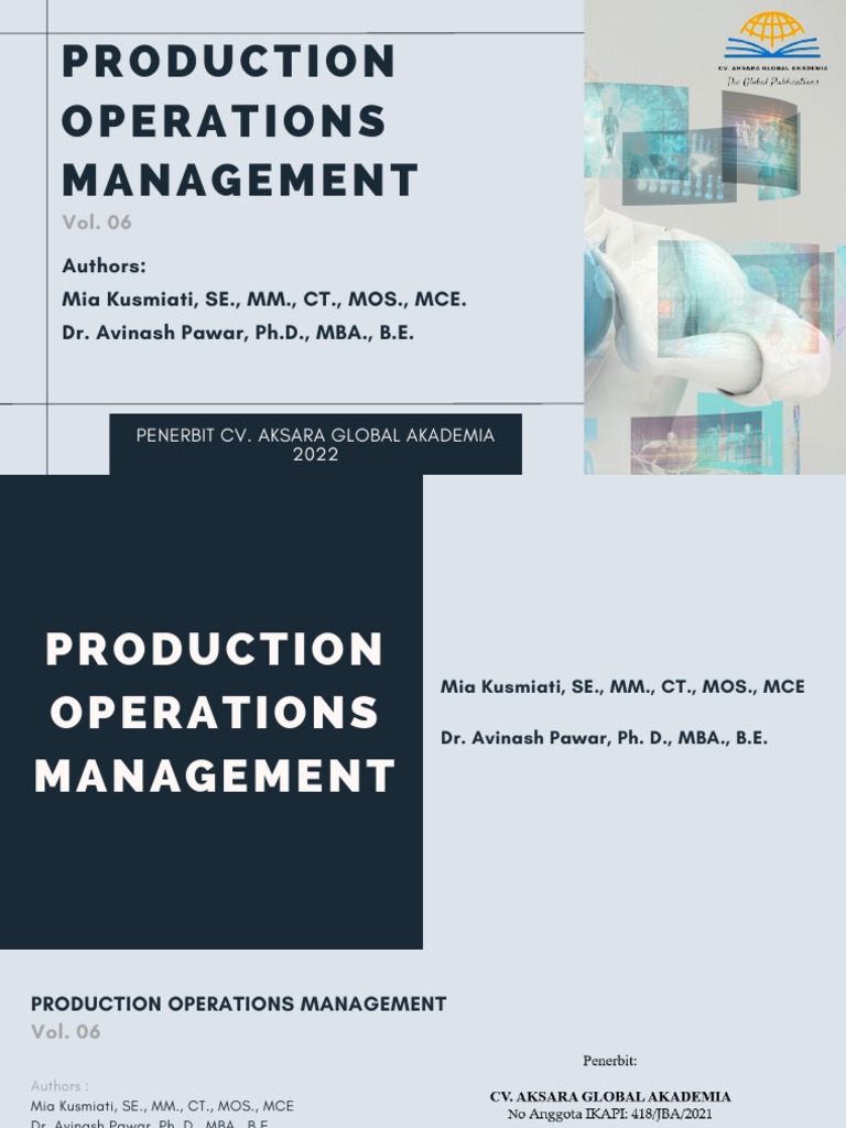 Ebook Production Operations Management (Vol. 06) Oktober 2022 | PDF ... Ebook Production Operations Management (Vol. 06) Oktober 2022 | PDF ...