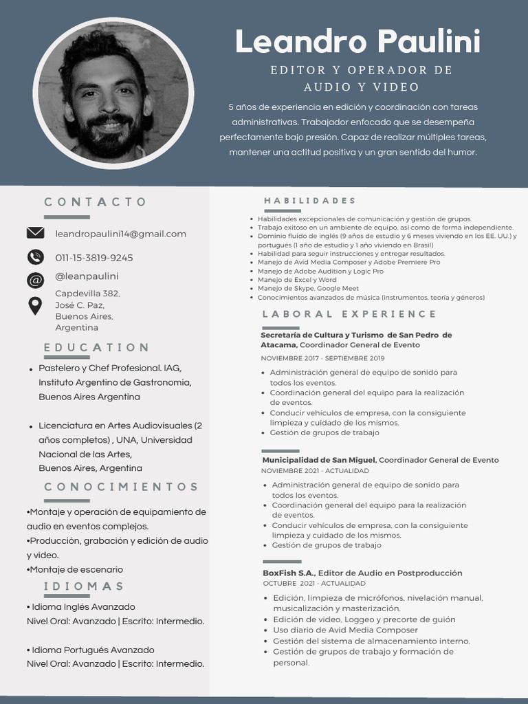 Curriculum Leandro Paulini | PDF