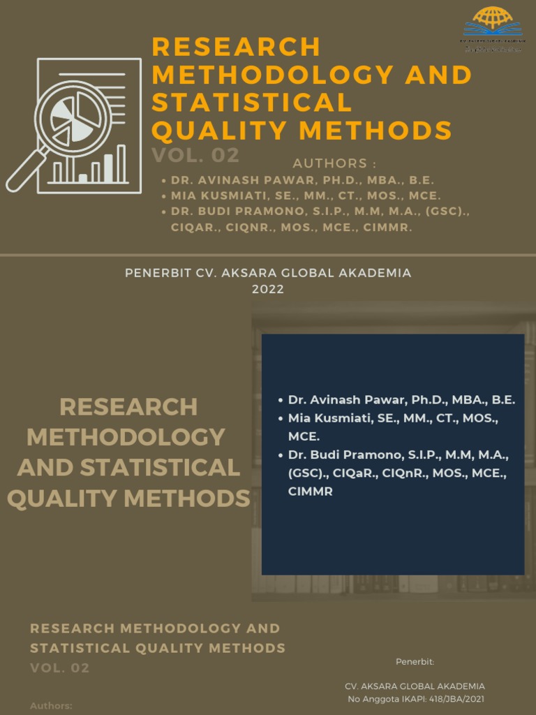 Ebook Research Methodology And Statistical Quality Methods Vol 02