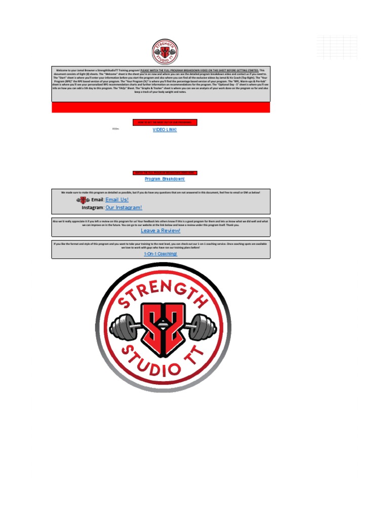 SSTT X Jamal Browner 12 Week Intermediate Vol 5 | PDF