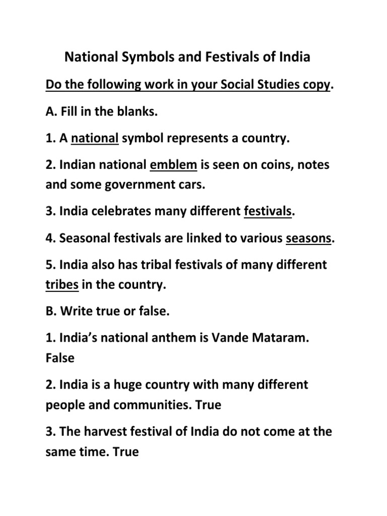 National Symbols and Festivals of India | PDF | South Asia | Observances