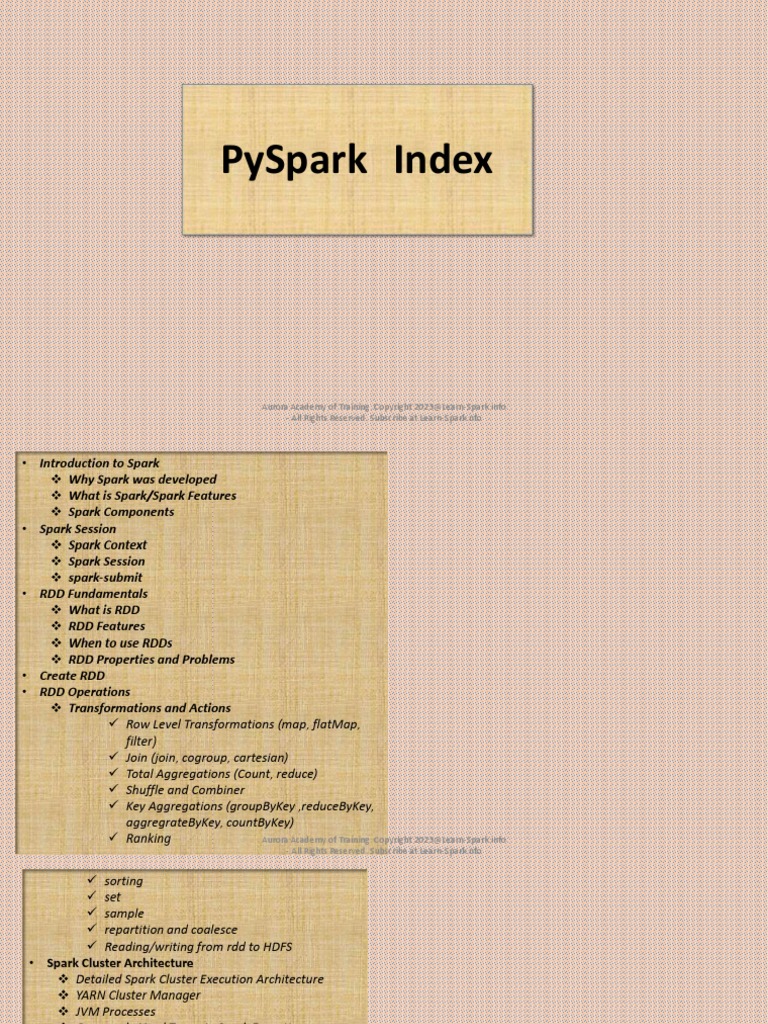 PySpark+Slides v1 | Download Free PDF | Apache Spark | Apache Hadoop
