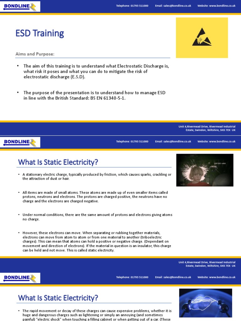 ESD Training Presentation Train The Trainer Hand Out | Download Free PDF | Electrostatic ...