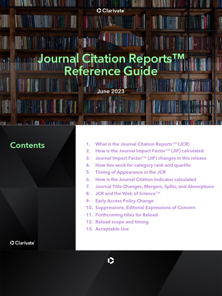 JCR Reference Guide 2023 1 | PDF | Art