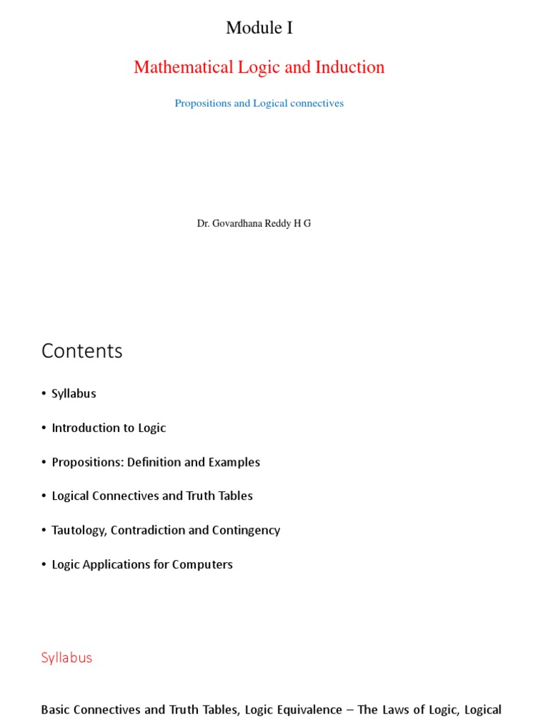 1.1-Propositions and Logical Connectives | PDF | Theorem | Logic