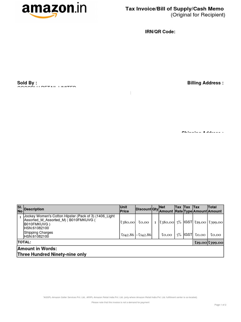 Amazon 5 | PDF | Invoice | Public Finance